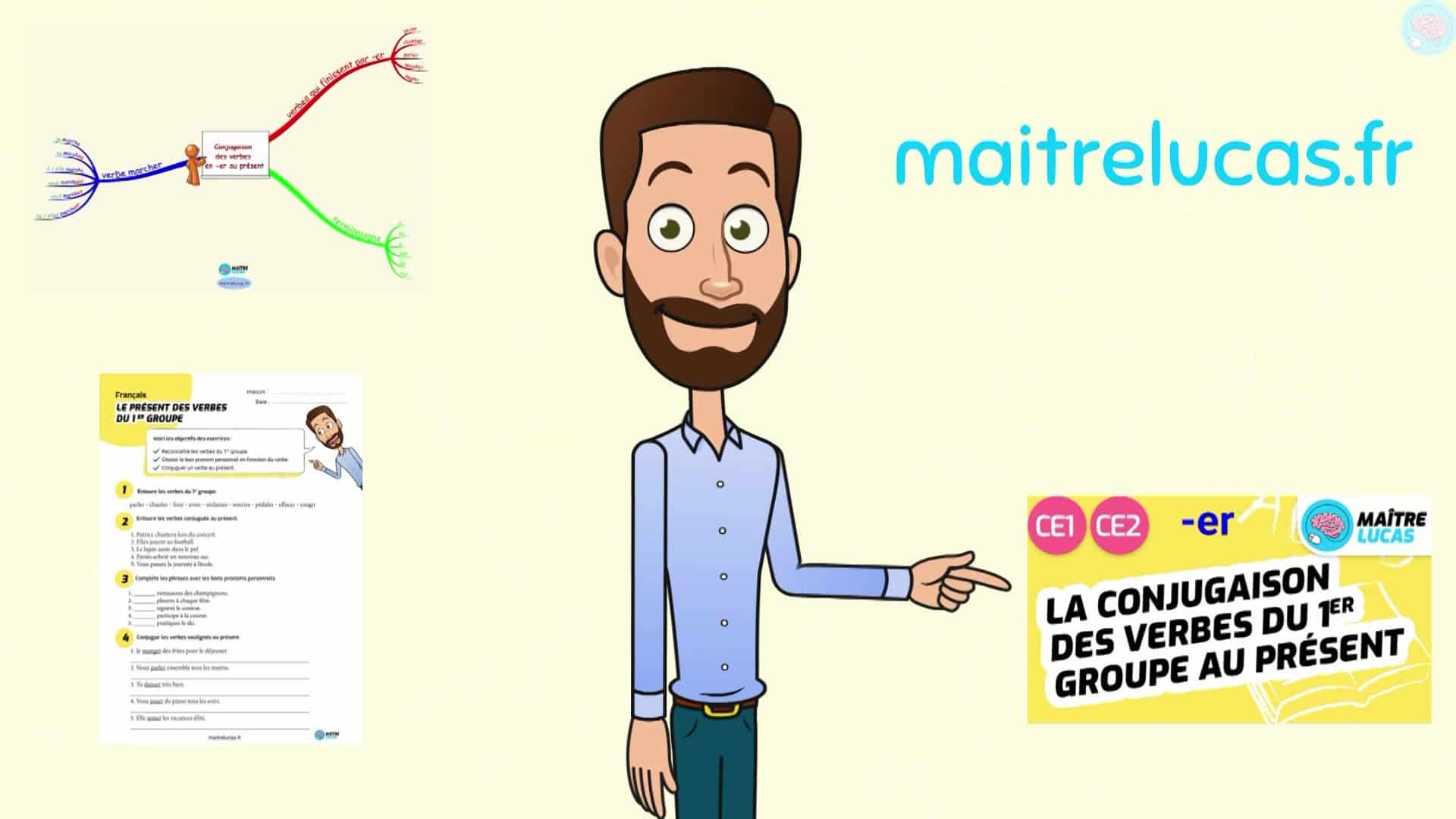 La conjugaison des verbes en -er au présent - Maître Lucas