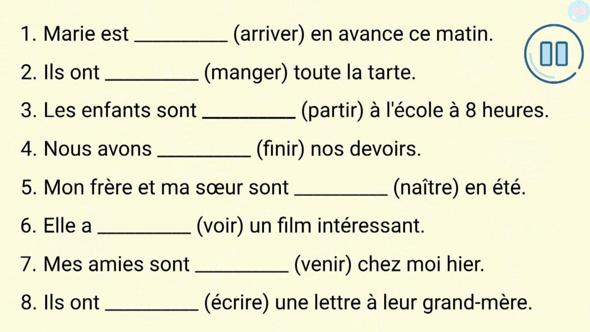 Dictée sur l'accord du participe passé CM1 CM2 - Maître Lucas