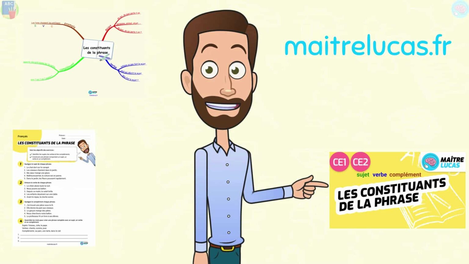 Les constituants de la phrase, les identifier pour CE2 et CE1 - Maître ...