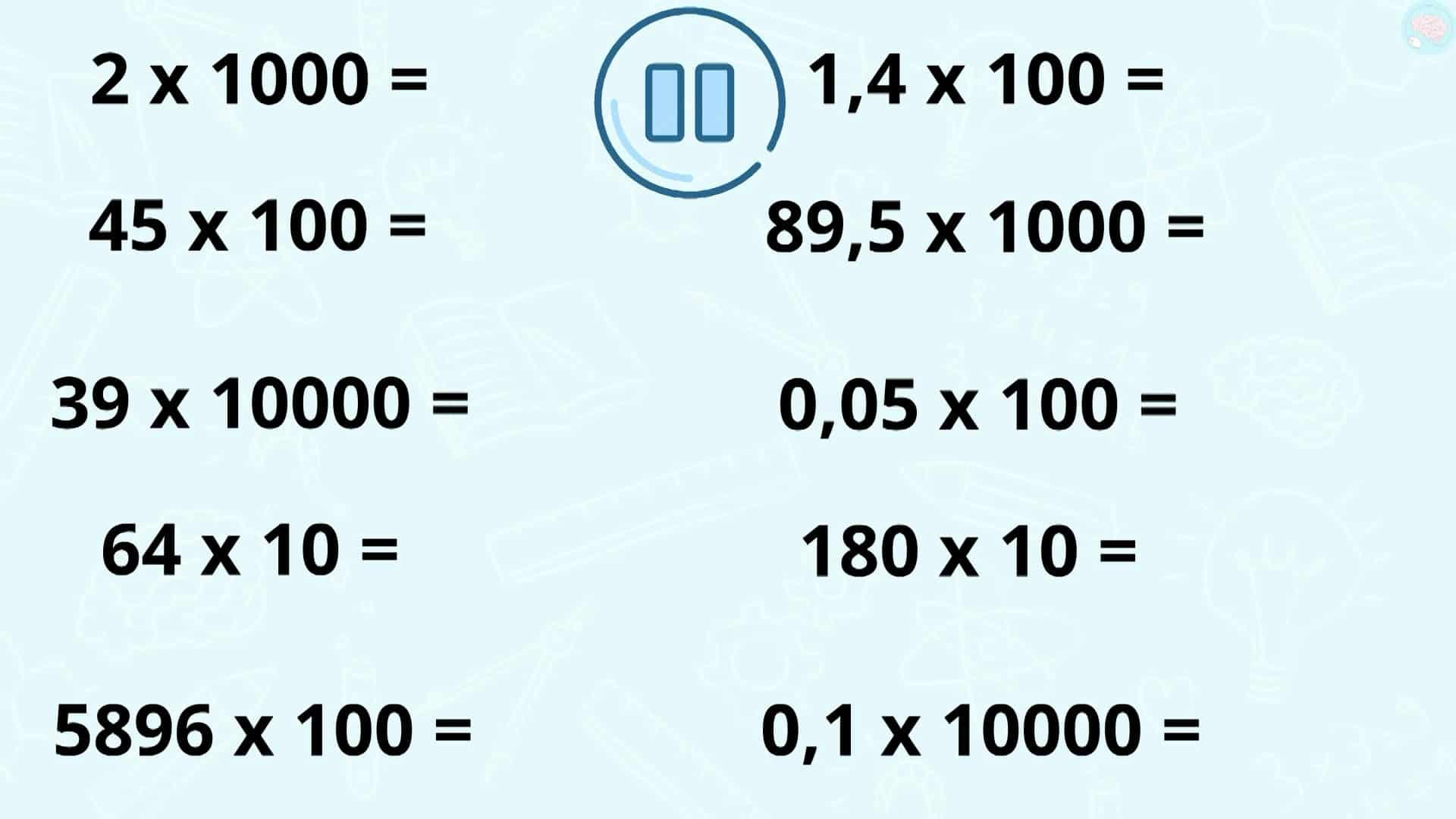 Multiplier Par 10 100 Ou 1000 Exercices à Imprimer Cm1 | Chtoby Pomnili