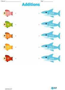 Fiches exercices sur les Exercices Additions jusqu'à 20 pour CP ...