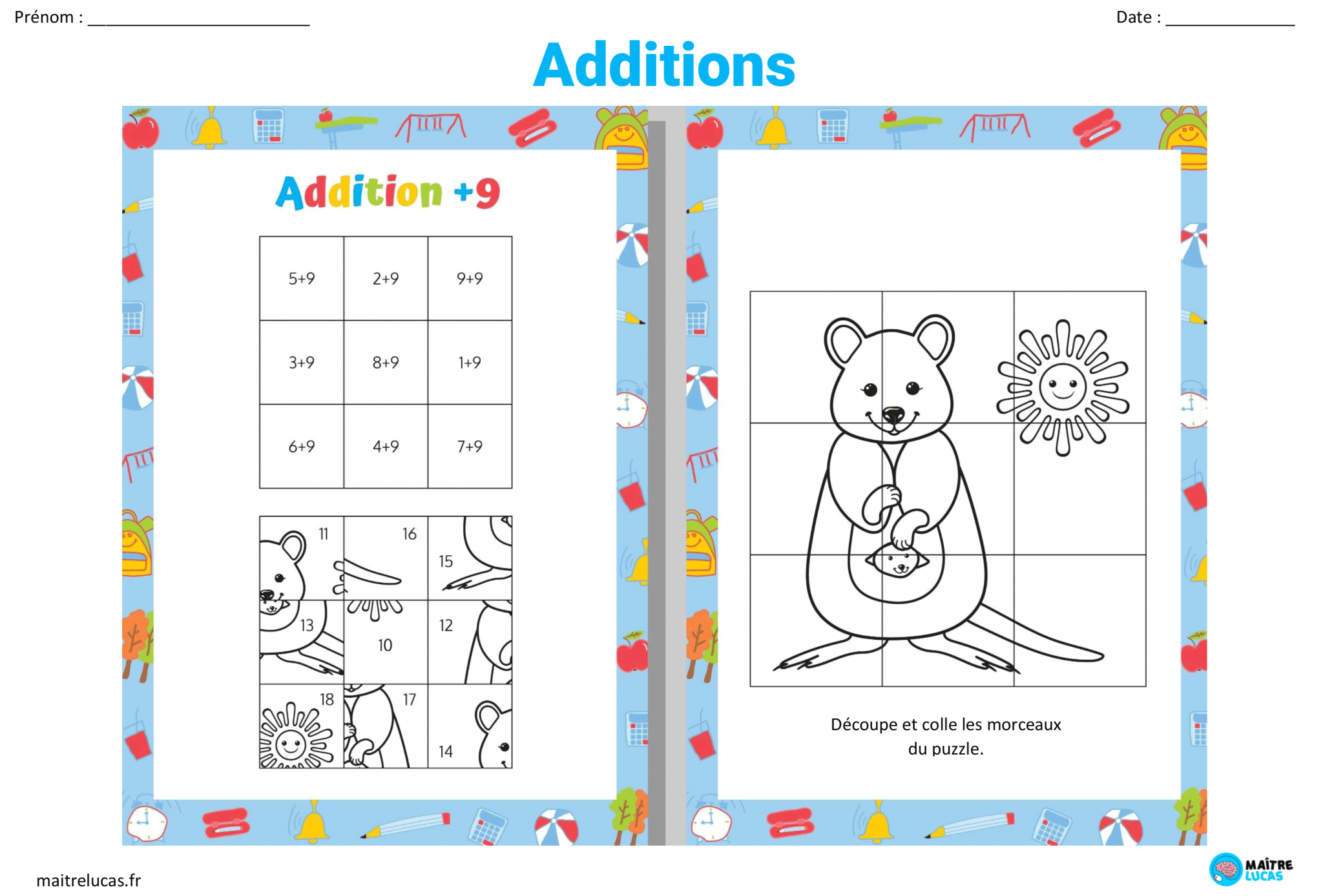 Fiches exercices sur les Exercices Additions jusqu'à 20 pour CP ...