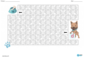 Fiches sur la Confusion des lettres p et q, b et d CP - Maître Lucas
