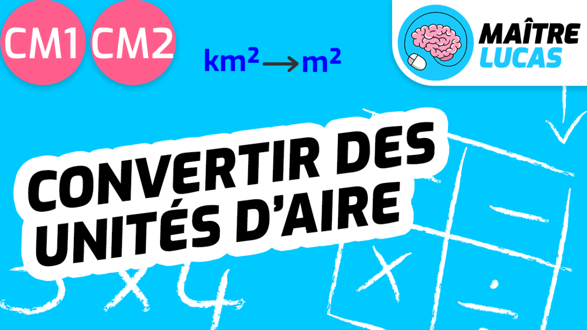 Exercices convertir des aires CM1 CM2 - Maître Lucas