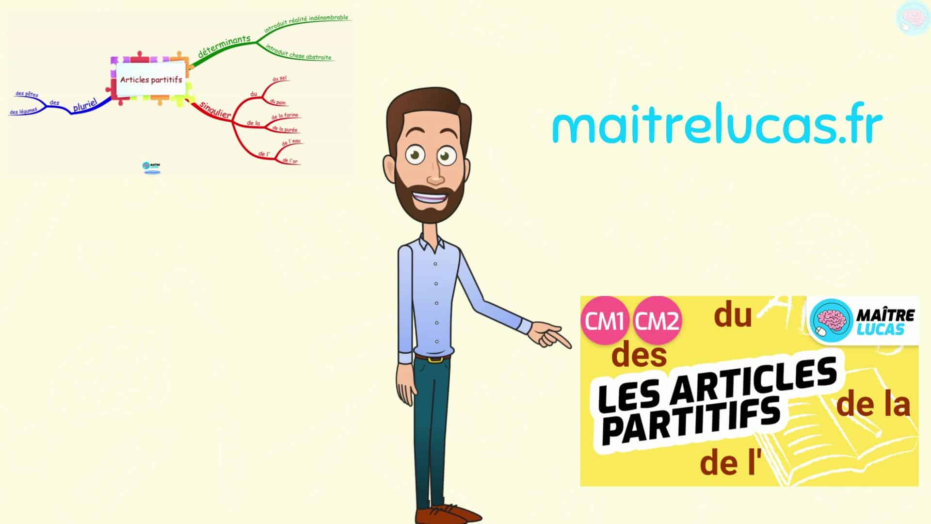 Les articles partitifs, comment les identifier ? CM1 CM2 - Maître Lucas