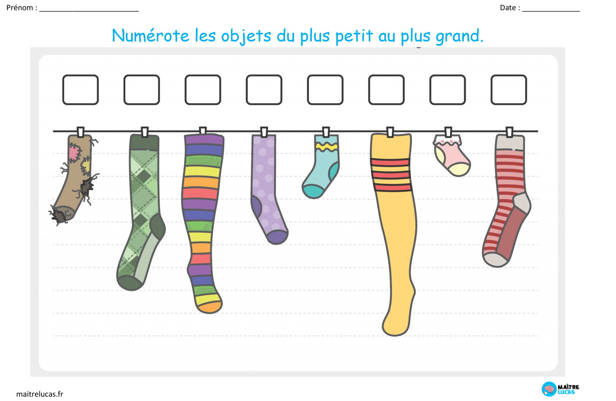 Fiches Exercices Les longueurs, 10 exercices de comparaisons au CP ...