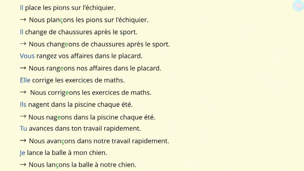 Le présent des verbes en -ger et -cer CM1 CE2 - Maître Lucas